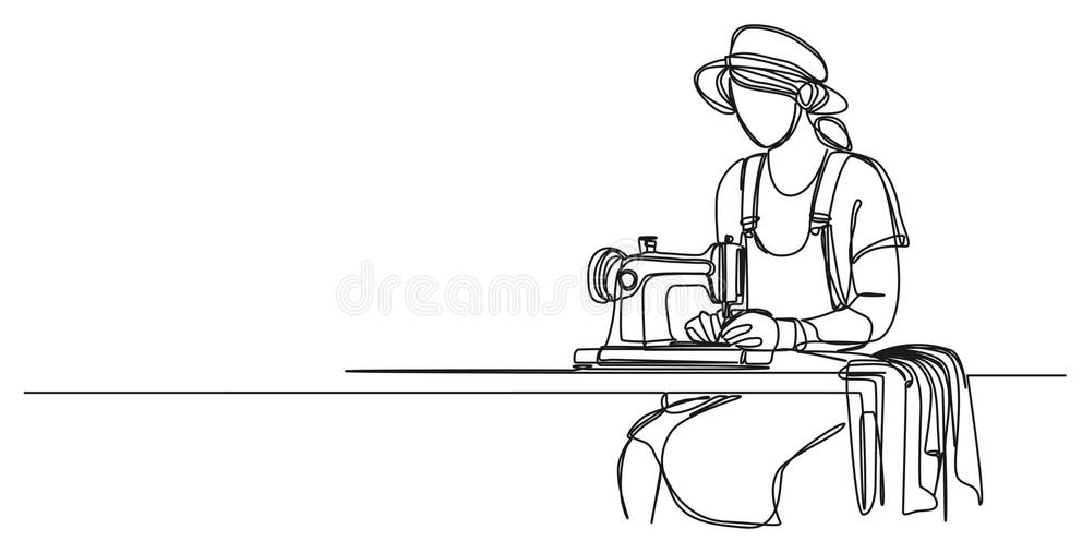 Line Drawing Sewing Stock Illustrations – 6,253 Line Drawing Sewing ...