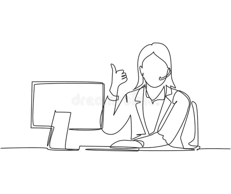 Good Customer Service From Call Center Stock Vector - Illustration of ...