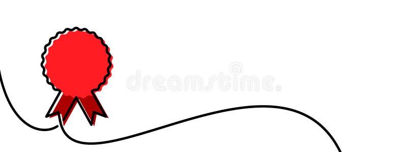 Reward Badge Illustration in Minimal Style Stock Vector - Illustration ...