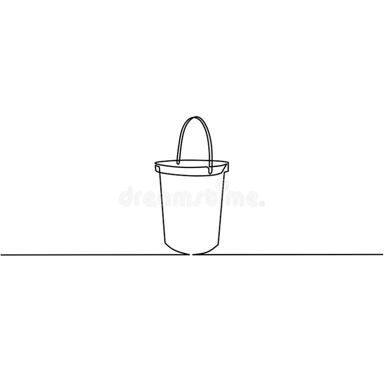 Empty Bucket Line Drawing Stock Illustrations – 484 Empty Bucket Line ...