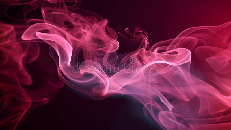 A Single Line of Maroon Smoke As it Dances through the Frame, AI ...