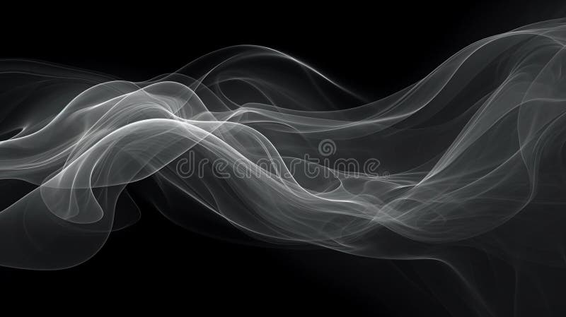 Single-line Smoke Abstract Background, Generative AI Stock Illustration ...