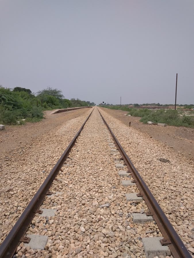 A Railway track stock image. Image of track, train, line - 122681165