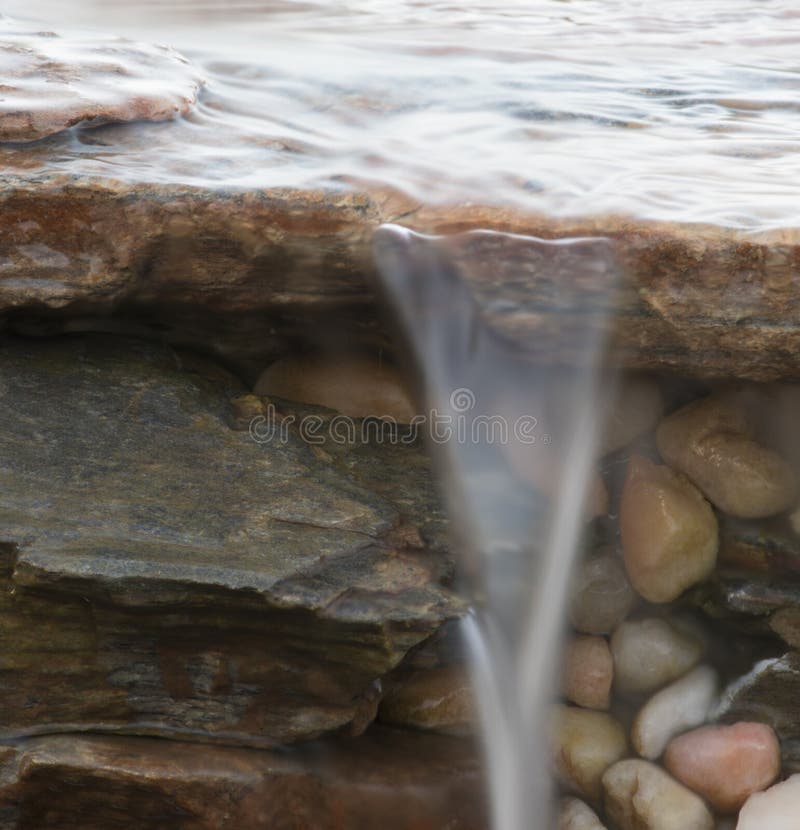Flow of Water Down a Small Cascade Stock Image - Image of rocks, gray ...