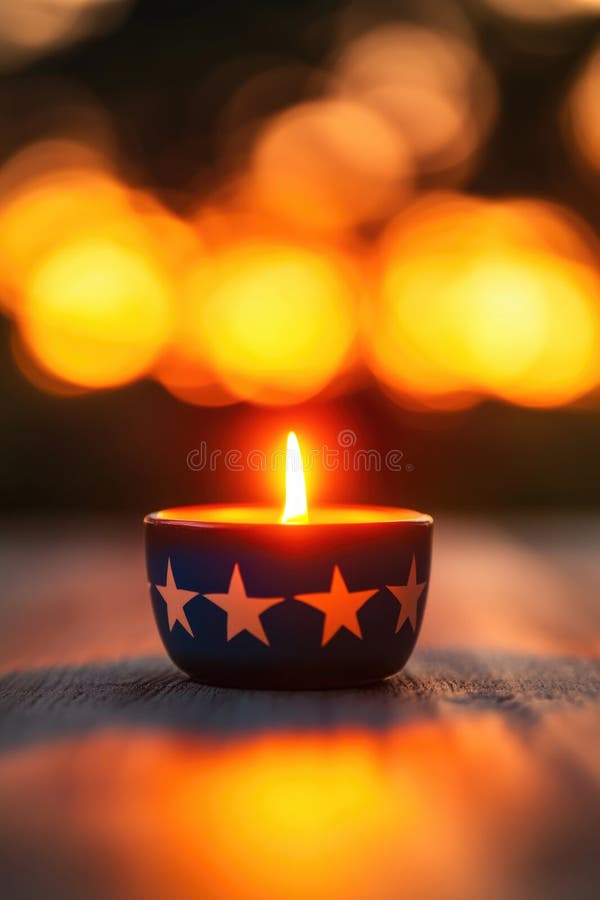 Single Lit Candle Placed Table Simple Background Stock Photos - Free ...
