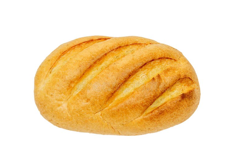 Single Loaf Bread Isolated on White Background Stock Image - Image of ...
