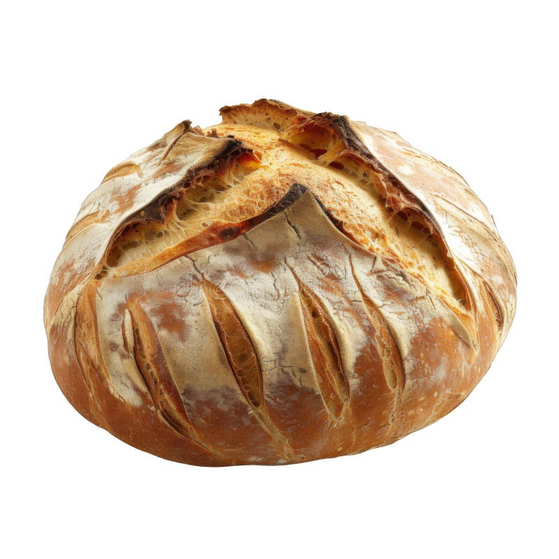 A Single Loaf of Crusty Artisan Bread Stock Image - Illustration of ...