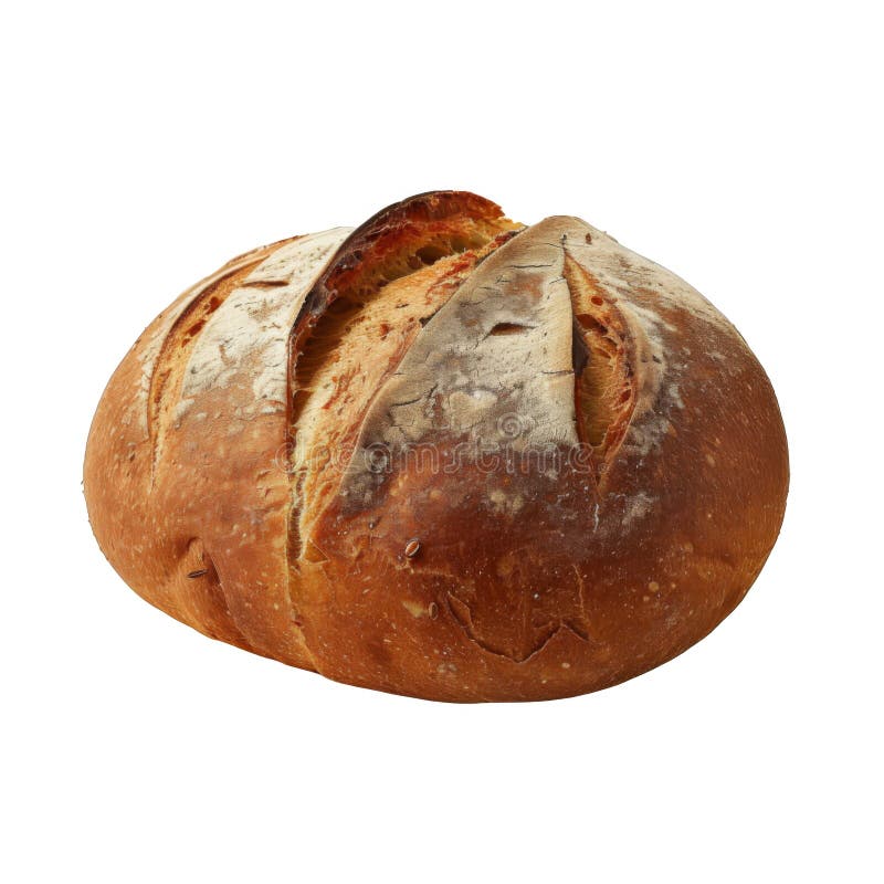 A Single Loaf of Crusty, Golden Brown Bread Stock Image - Illustration ...