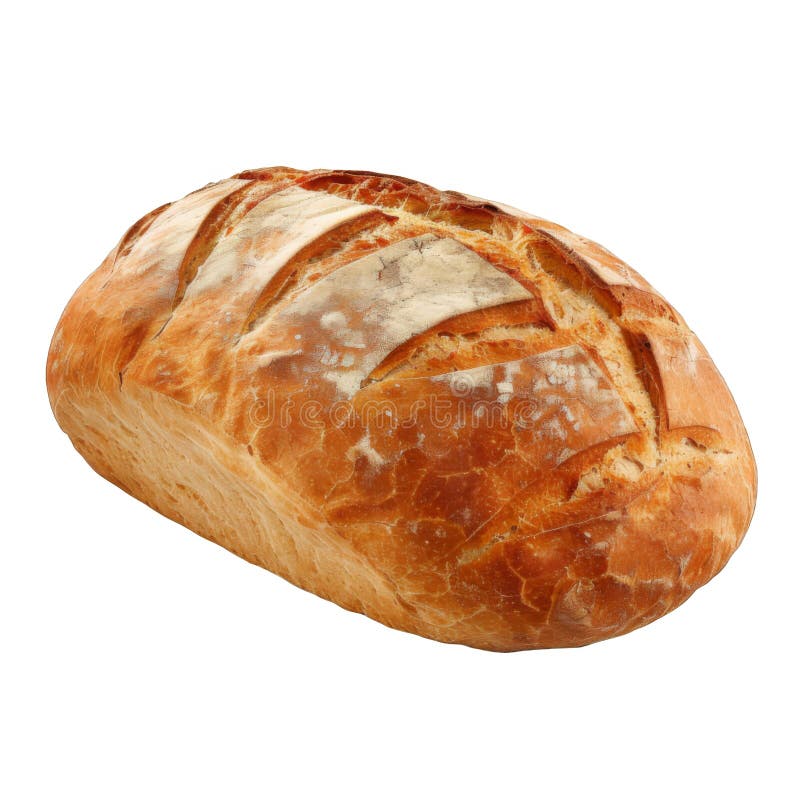 A Single Loaf of Crusty White Bread Stock Photo - Illustration of ...
