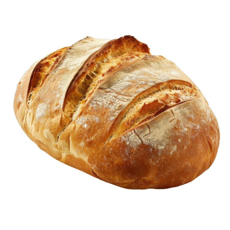 A Single Loaf of Crusty White Bread with a Golden Brown Crust Stock ...