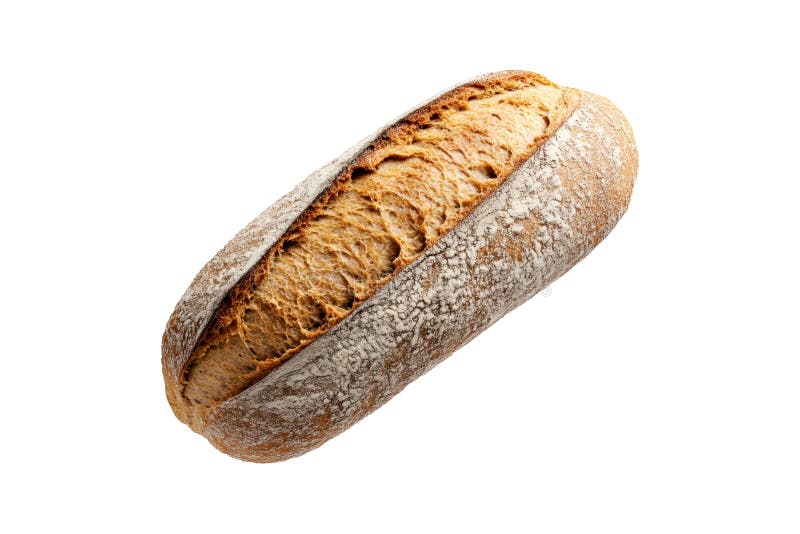 A Single Loaf of Rye Bread Isolated on White Transparent Background ...