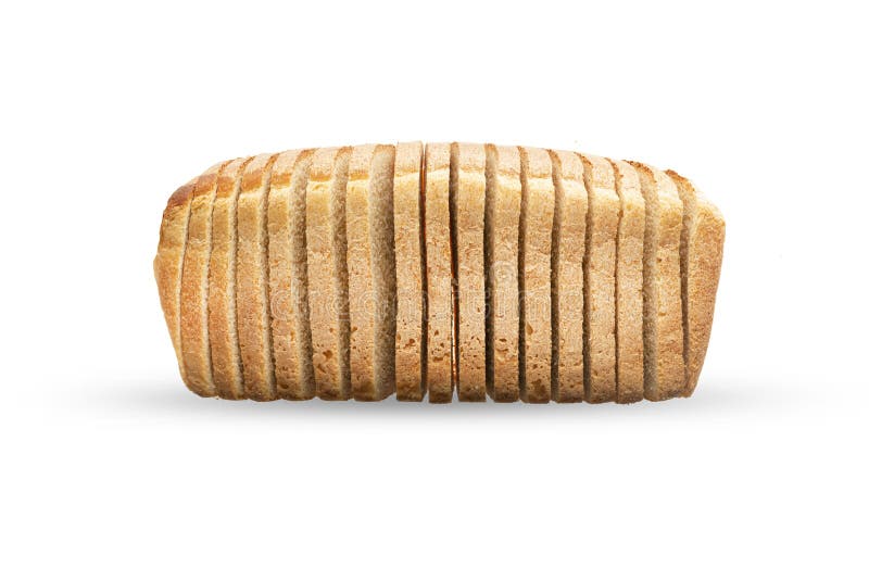 Single Loaf of Sliced White Bread, Isolate on a White Background ...