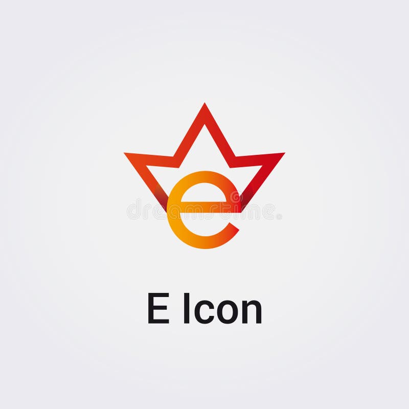 Single Logo Design E Letter with Crown for Company Branding Stock ...