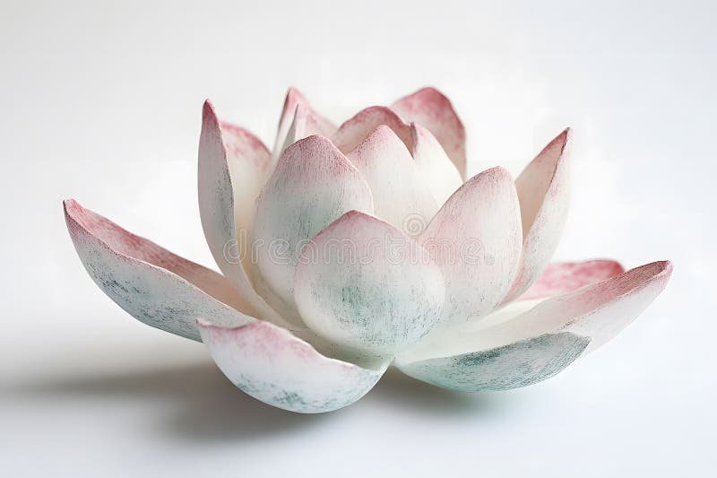 Single Lotus Flower in Soft Colors: Minimalist Design Stock ...