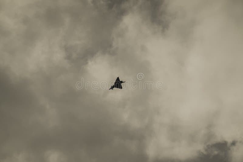 Single Loud Slow Flying Fighter Jet on a Sky Stock Image - Image of ...