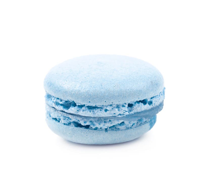Single Blue Macaroon On The White Stock Image - Image of business ...