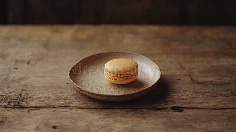 Single Macaron Resting Small Ceramic Plate Stock Photos - Free ...