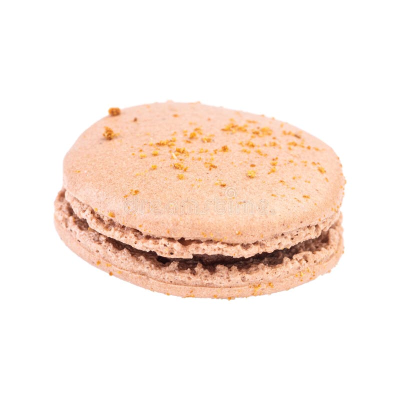 Single Macaroon Cookie. Detailed Close Up Studio Shoo Isolated on White ...