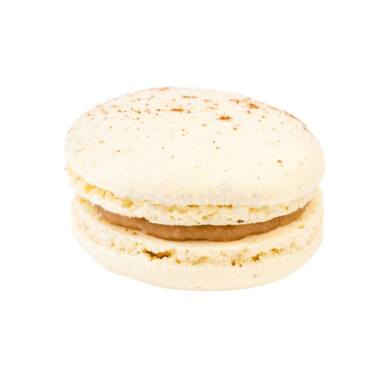 Single Macaroon Cookie. Detailed Close Up Studio Shoo Isolated on White ...