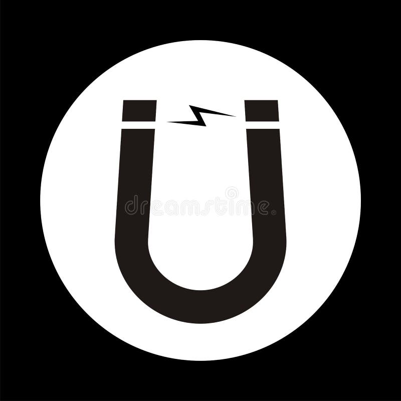 Single Magnet Sign in White Circle. Stock Vector - Illustration of ...