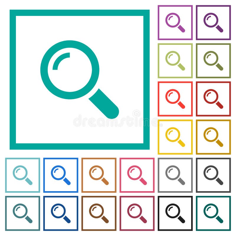 Magnifier in Flat Style. Vector Illustration Stock Illustration ...