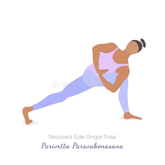 Single Man Performing Revolved Side Angle Pose Stock Vector ...