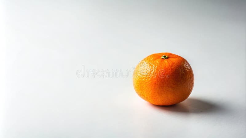 A Single Mandarin Orange on a White Background a Simple Still Life ...