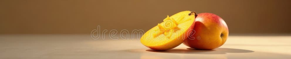 Single Mango, Slight Shadow, Glossy Surface, Flawless, Studio Shot ...