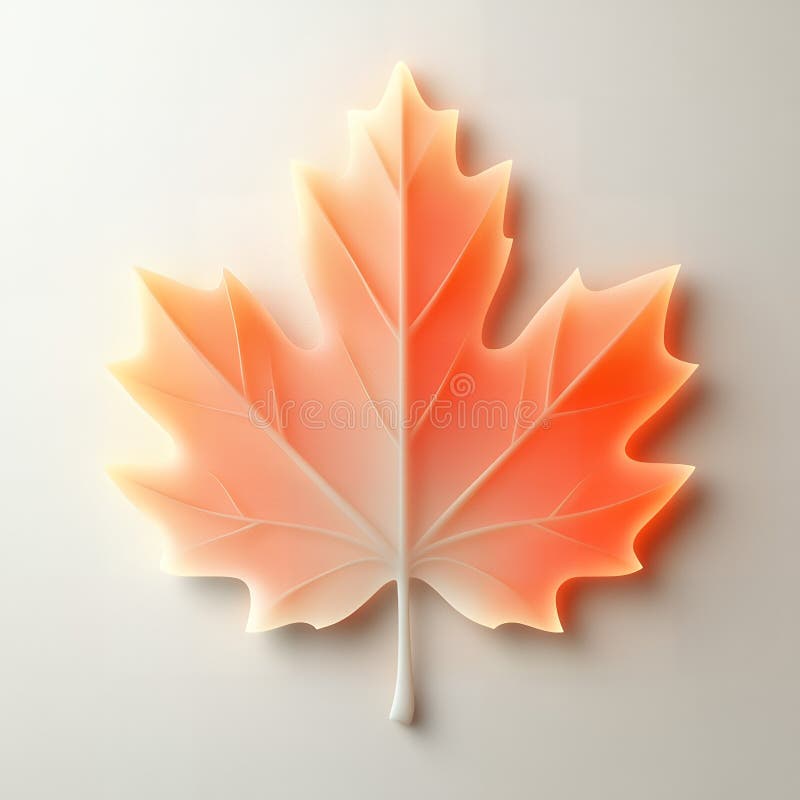 Single Maple Leaf on a White Background Stock Illustration ...