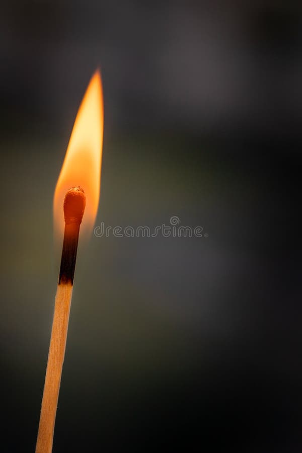 Single Match Stick on Fire stock photo. Image of yellow - 243161332