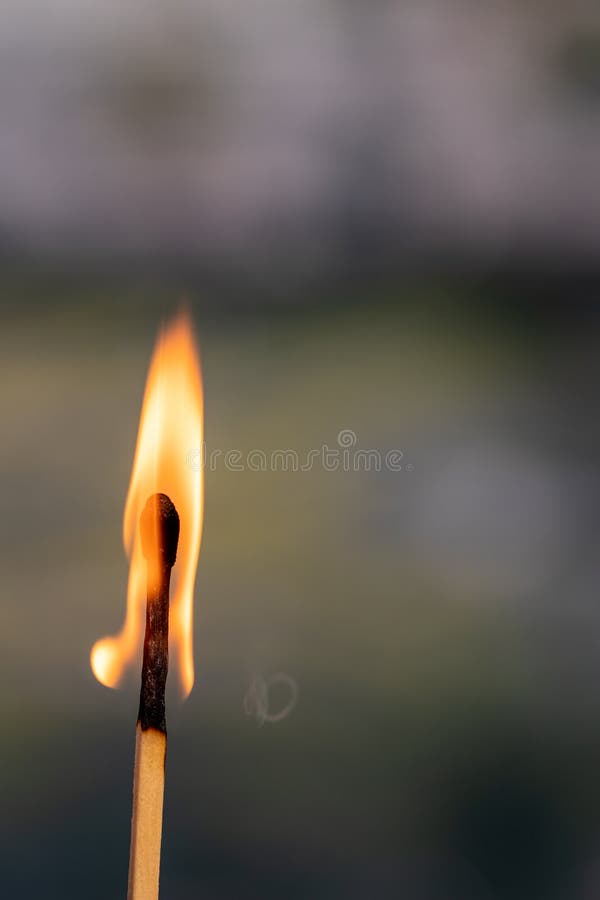 Single Match Stick Flame stock image. Image of book - 243161347