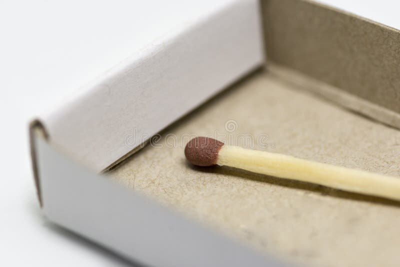 Single Matchstick with a Box Stock Photo - Image of matchstick, match ...