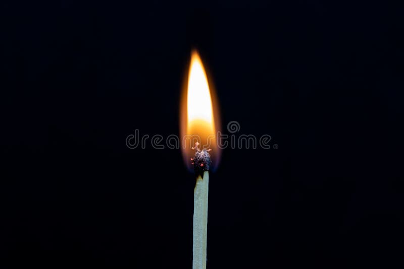 Matchstick on fire stock photo. Image of match, sulfur - 16460820