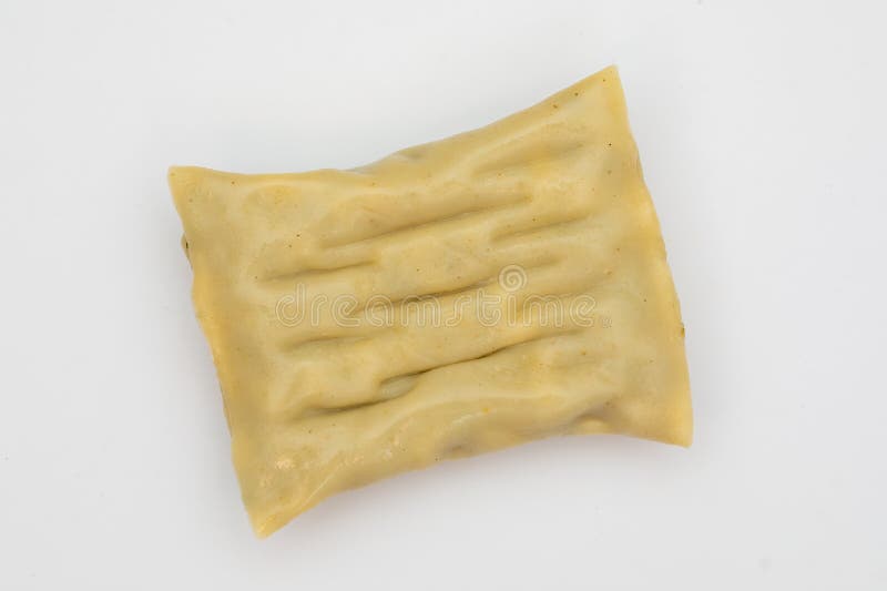 Single Maultasche (South German Ravioli) Specialty on White Background ...