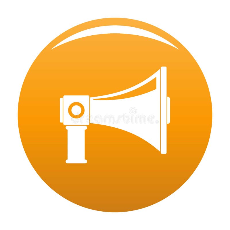 Single Megaphone Icon Vector Orange Stock Vector - Illustration of ...