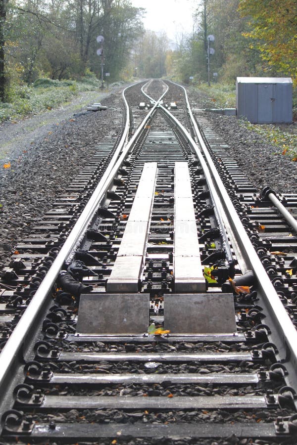 Single Merges into Double Track Stock Image - Image of bound, steel ...