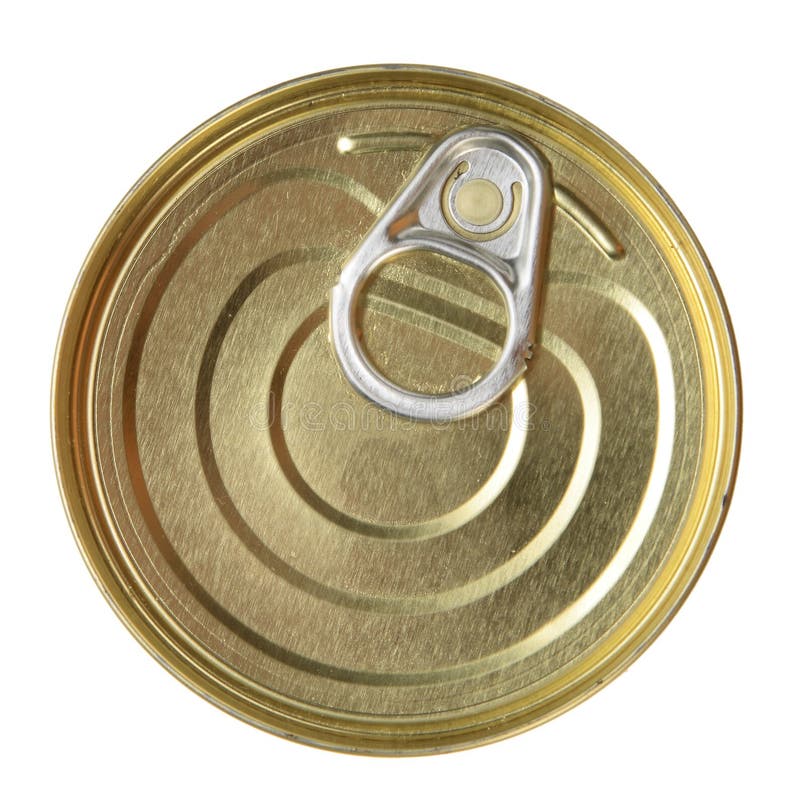 Tin Can Lid, Food Preserve Ringpull Canister Sealed Top, Isolated Stock ...