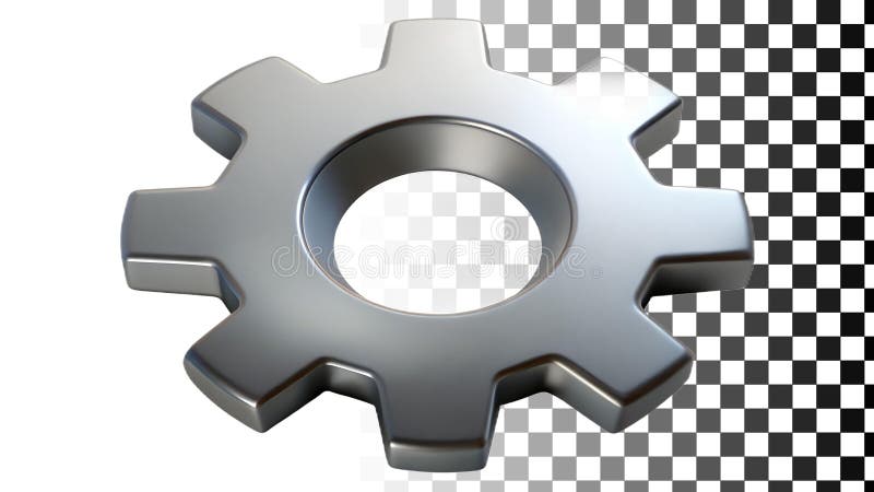 Single Metal Gear, Mechanical Component Icon for Engineering Png ...
