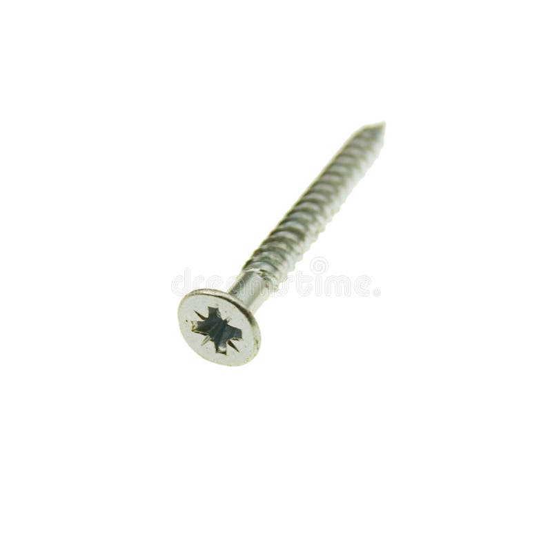 Single metal stock photo. Image of plated, close, woodscrew - 4998748