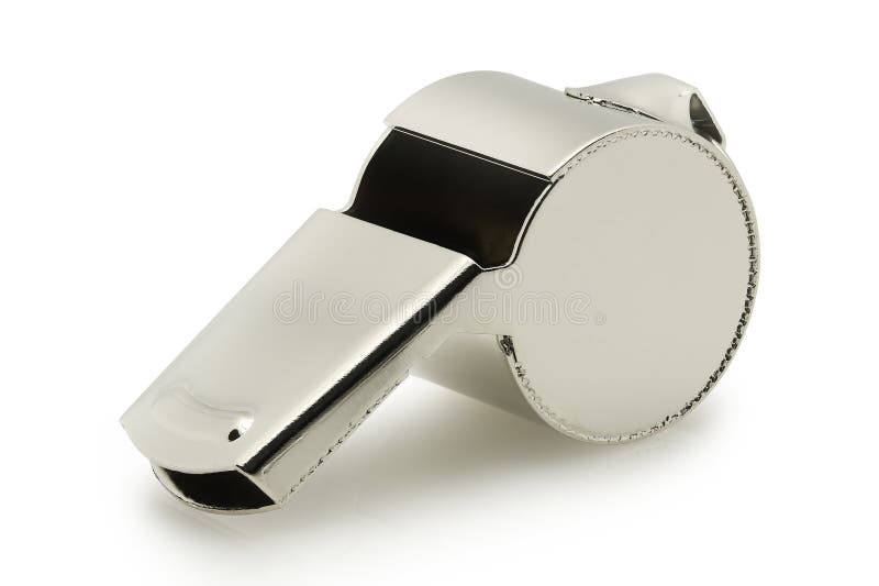 Single metallic whistle stock image. Image of isolated - 305809877