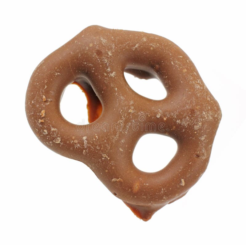 Single Milk Chocolate Covered Covered Pretzel Stock Image - Image of ...