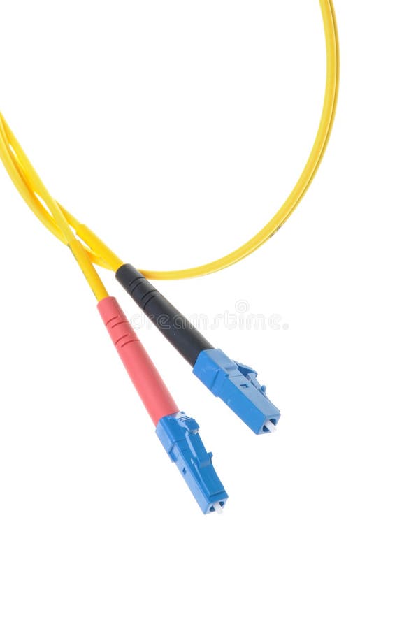 Single Mode Patch Cord LC with Blue SC Double Connector Stock Photo ...