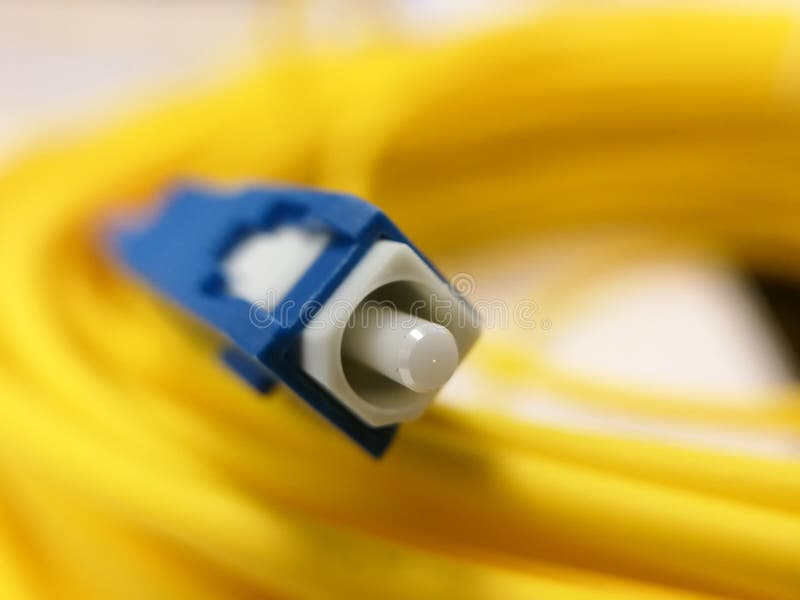 SC PC Fiber Optic Connector Macro Close Up Stock Image - Image of fibre ...