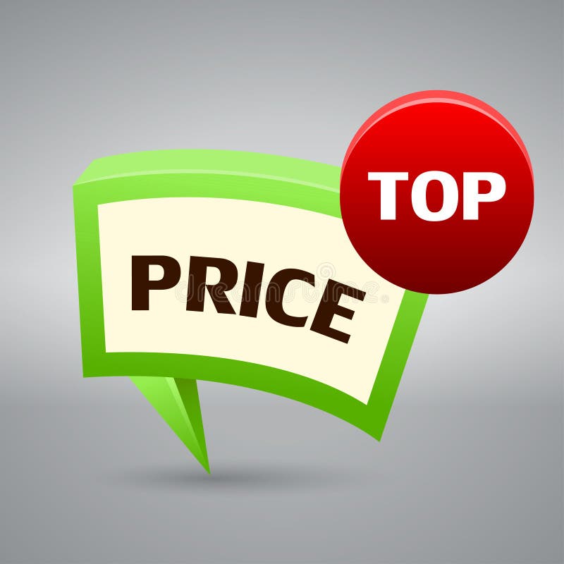 Single Modern Label with Price on Gray Background Stock Illustration ...