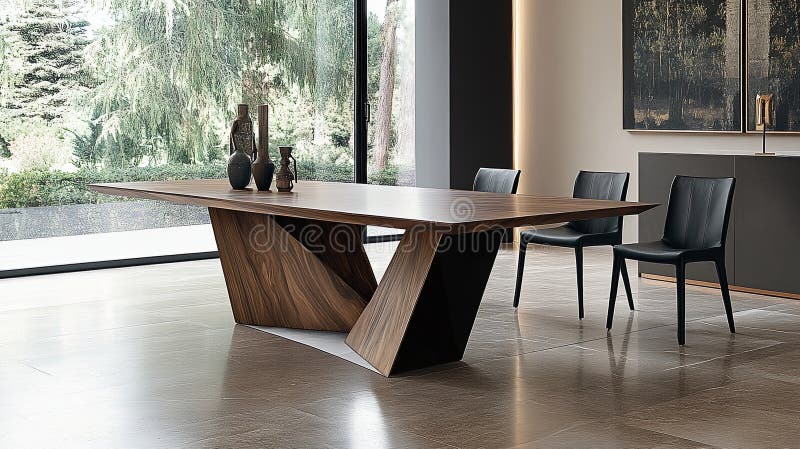 A Single Modular Dining Table Styled in a Sleek Modern Dining Room ...