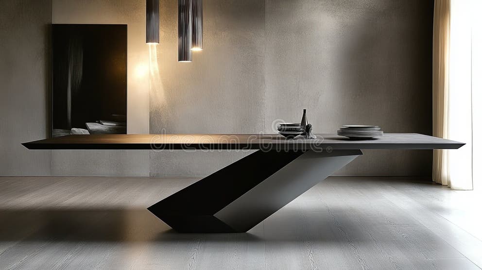A Single Modular Dining Table Styled in a Sleek Modern Dining Room ...