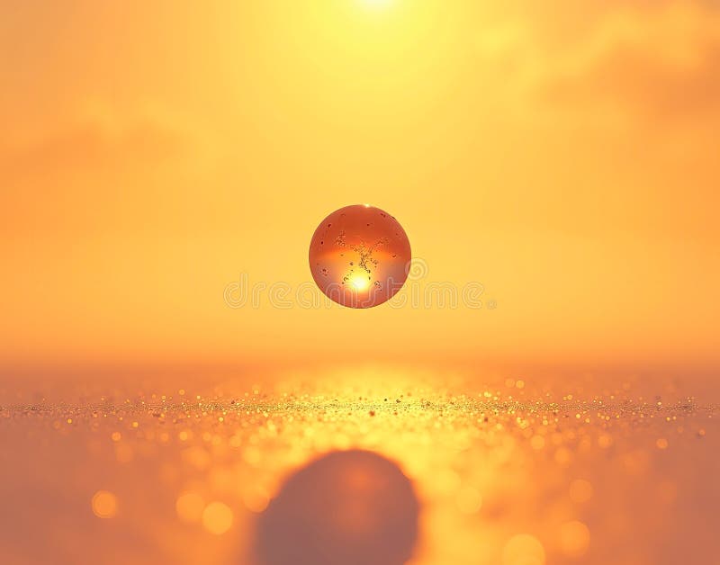 A Single Molecular Sphere Floating Above a Soft Gradient Background ...