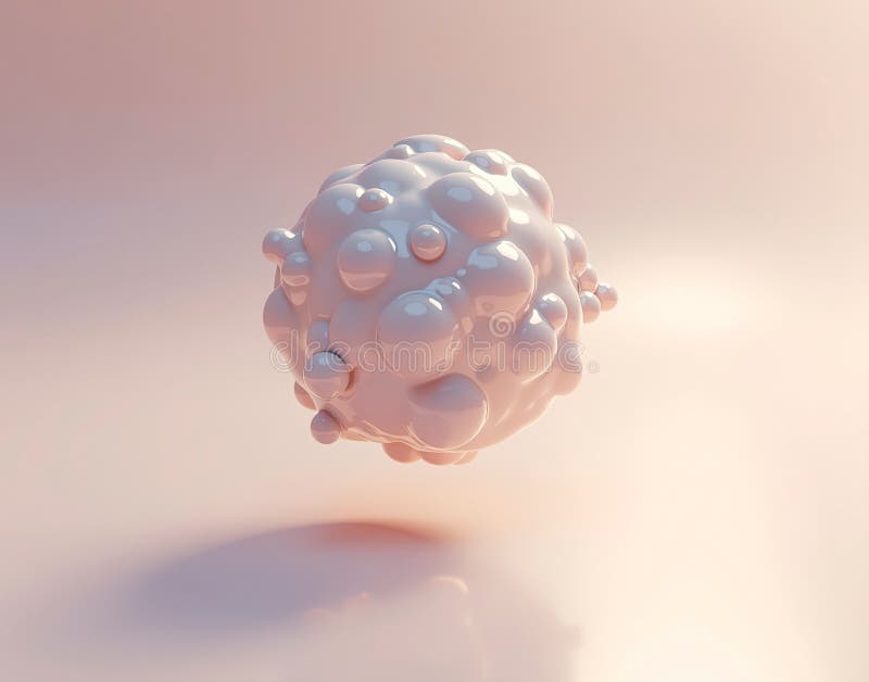 A Single Molecular Sphere Floating Above a Soft Gradient Background ...