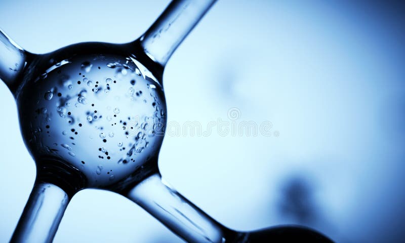 Single Molecule on Microscope Stock Illustration - Illustration of copy ...