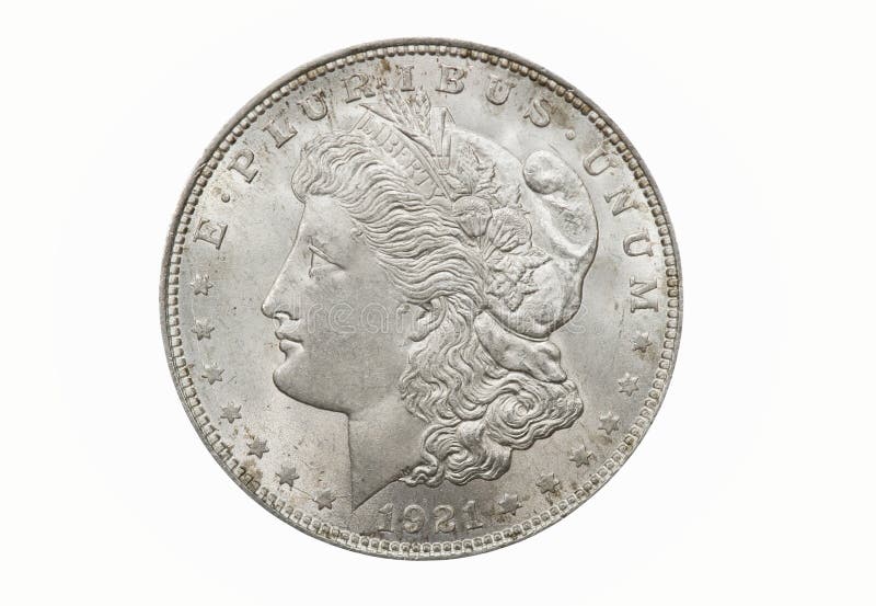 Single Morgan Dollar stock image. Image of coinage, money - 6828329